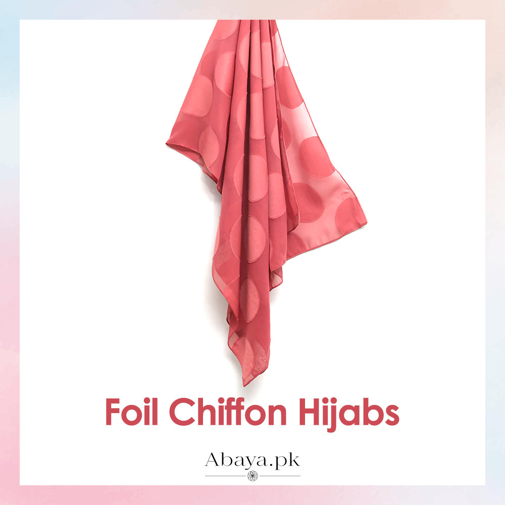 Foil Chiffon Hijabs – Abaya.pk