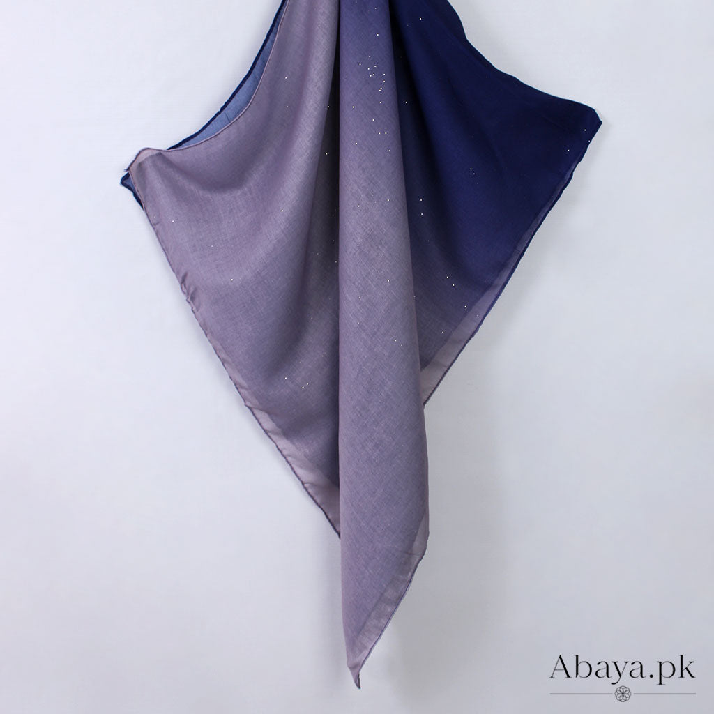 Ombre Lawn Hijab - (Blue and Lilac) – Abaya.pk