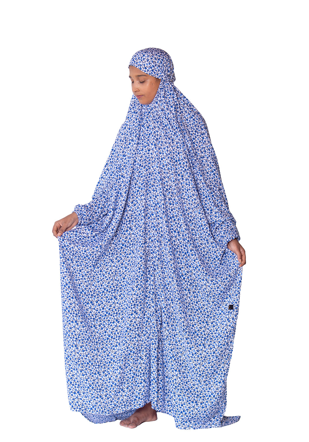 Printed Namaz Chadar - White – Abaya.pk