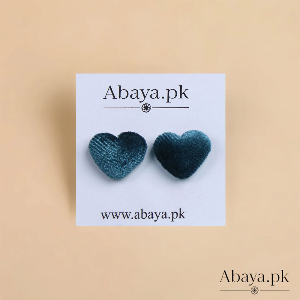 VELVET HEART - TEAL MAGNET PINS – Abaya.pk