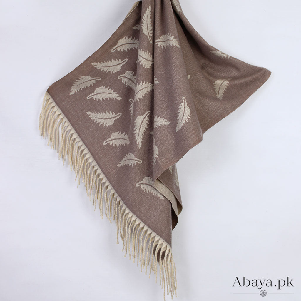 Leaf Cashmere Hijab - Light Brown – Abaya.pk