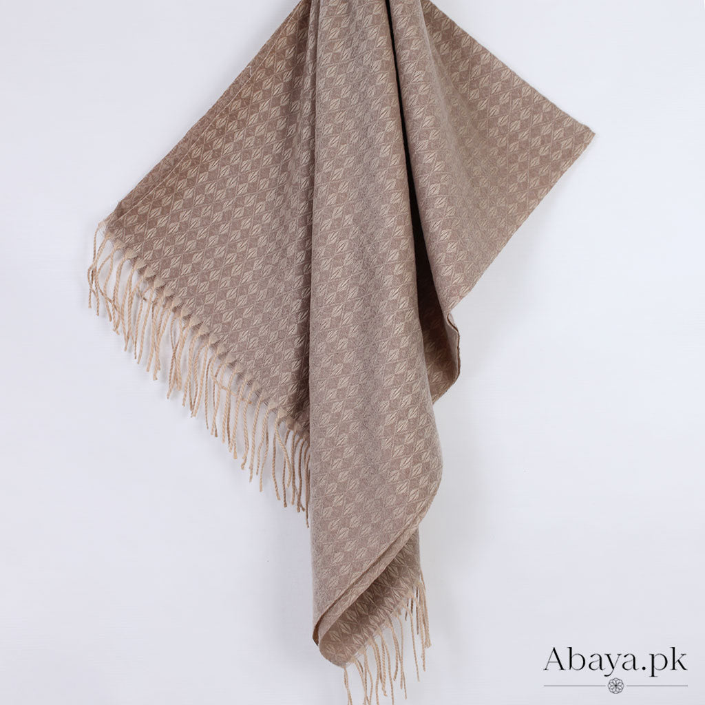 Flower Cashmere Hijab - Fawn – Abaya.pk