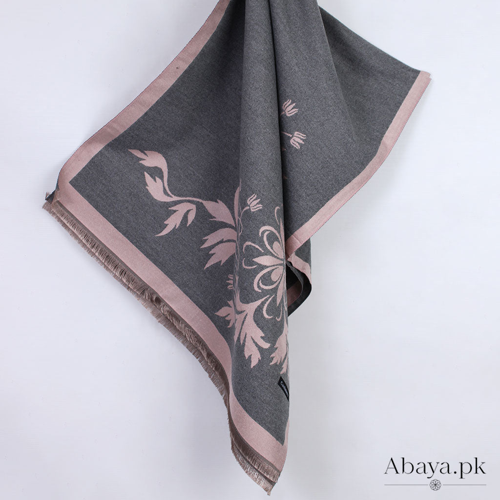 Reversible Cashmere Hijab - Grey-Pink – Abaya.pk