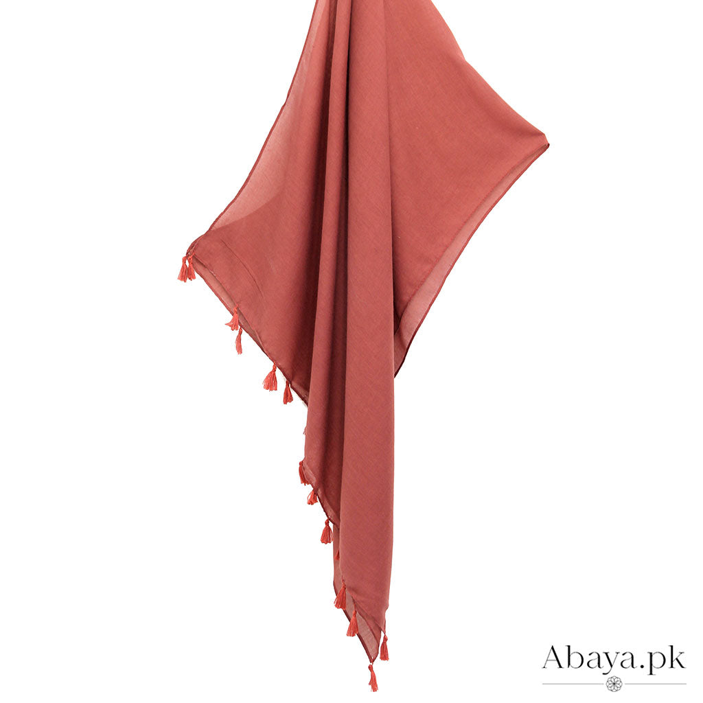 Cashmere Lawn Hijab - Brown – Abaya.pk