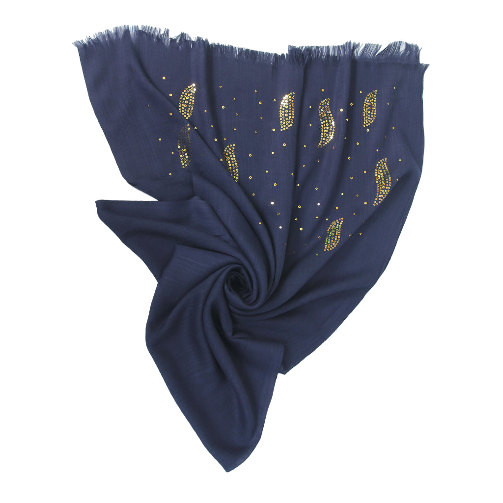 Turkish Square-Leaf-Navy Blue – Abaya.pk