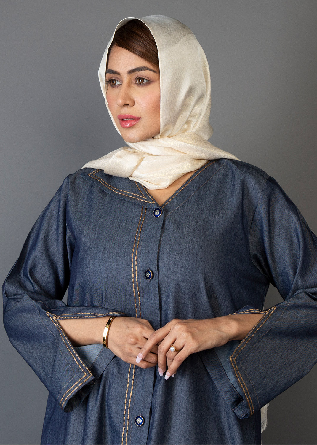 Denim Elegance Abaya – Abaya.pk